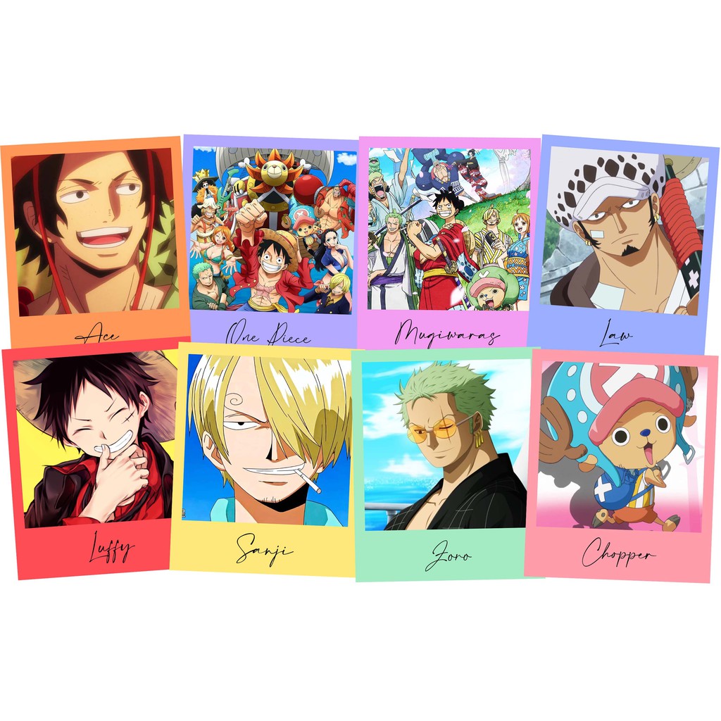 Polaroid Anime One Piece Polaroide Zoro Luffy Nami Chopper Usopp Law ...