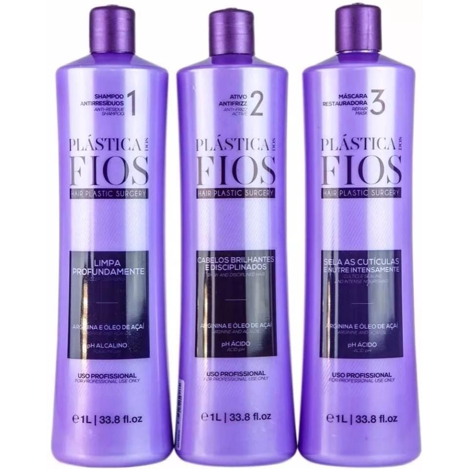 Cadiveu Plástica Dos Fios Selagem Térmica Kit (3 Produtos 1000ml ...