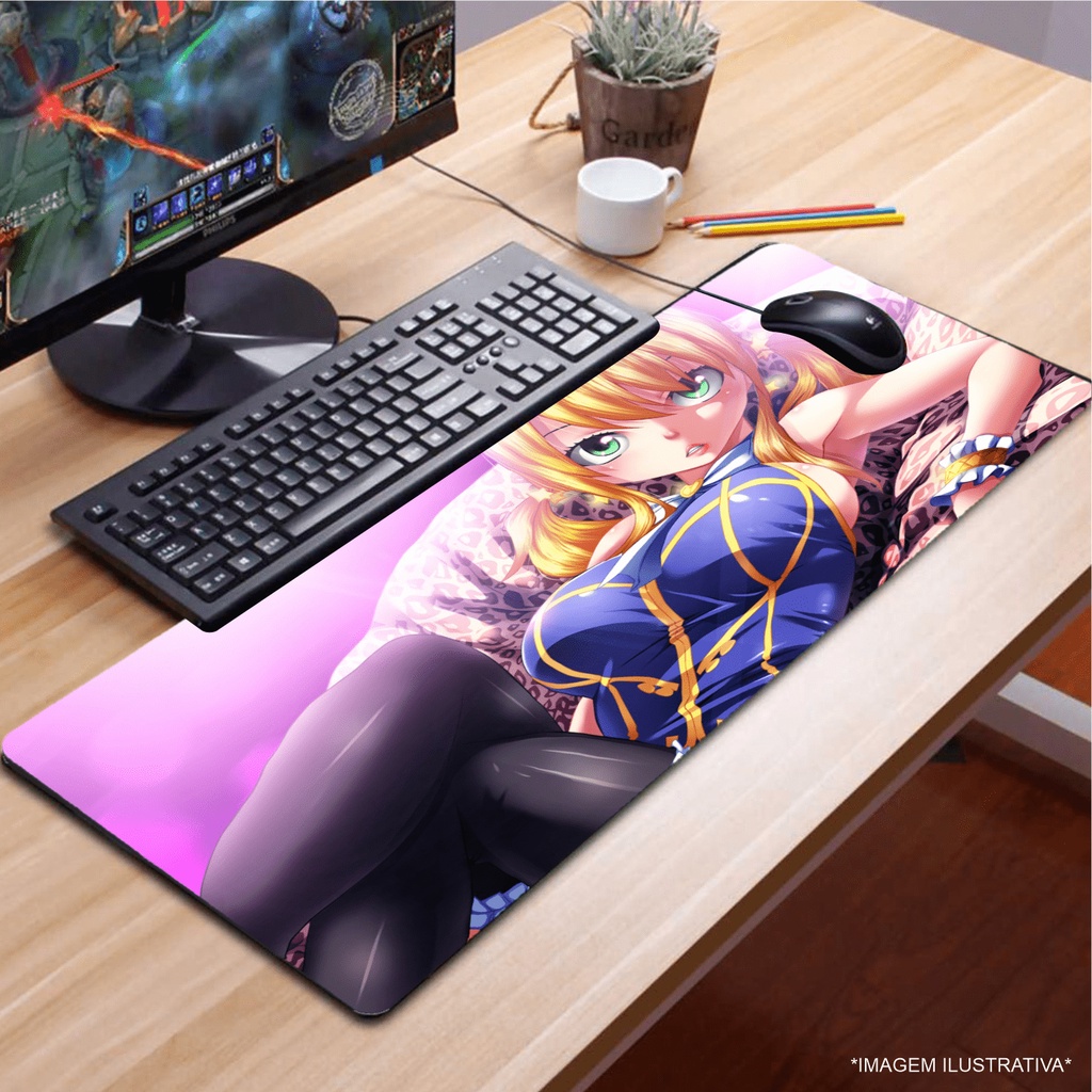 MousePad Gamer 65x32cm Hentai E-Girl 724 | Shopee Brasil