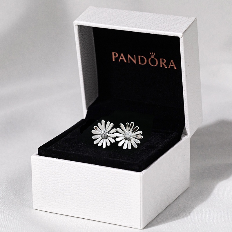 pandora diy Prata Charmosa Ready Stock Site Oficial Pavé Dense Daisy ...