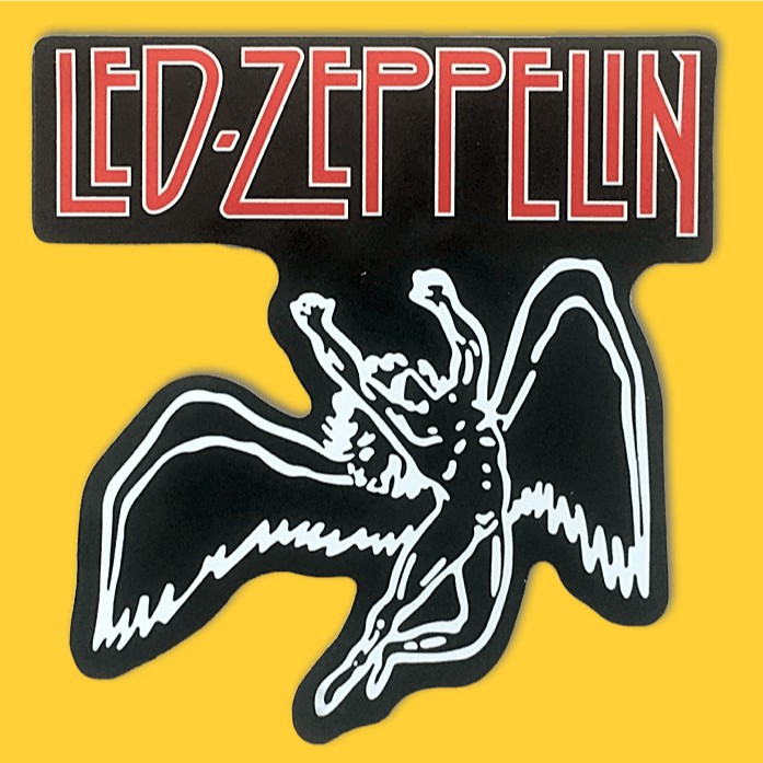Adesivo da banda Led Zeppelin - 01 Sticker impressão brilho vinil 7,1cm ...