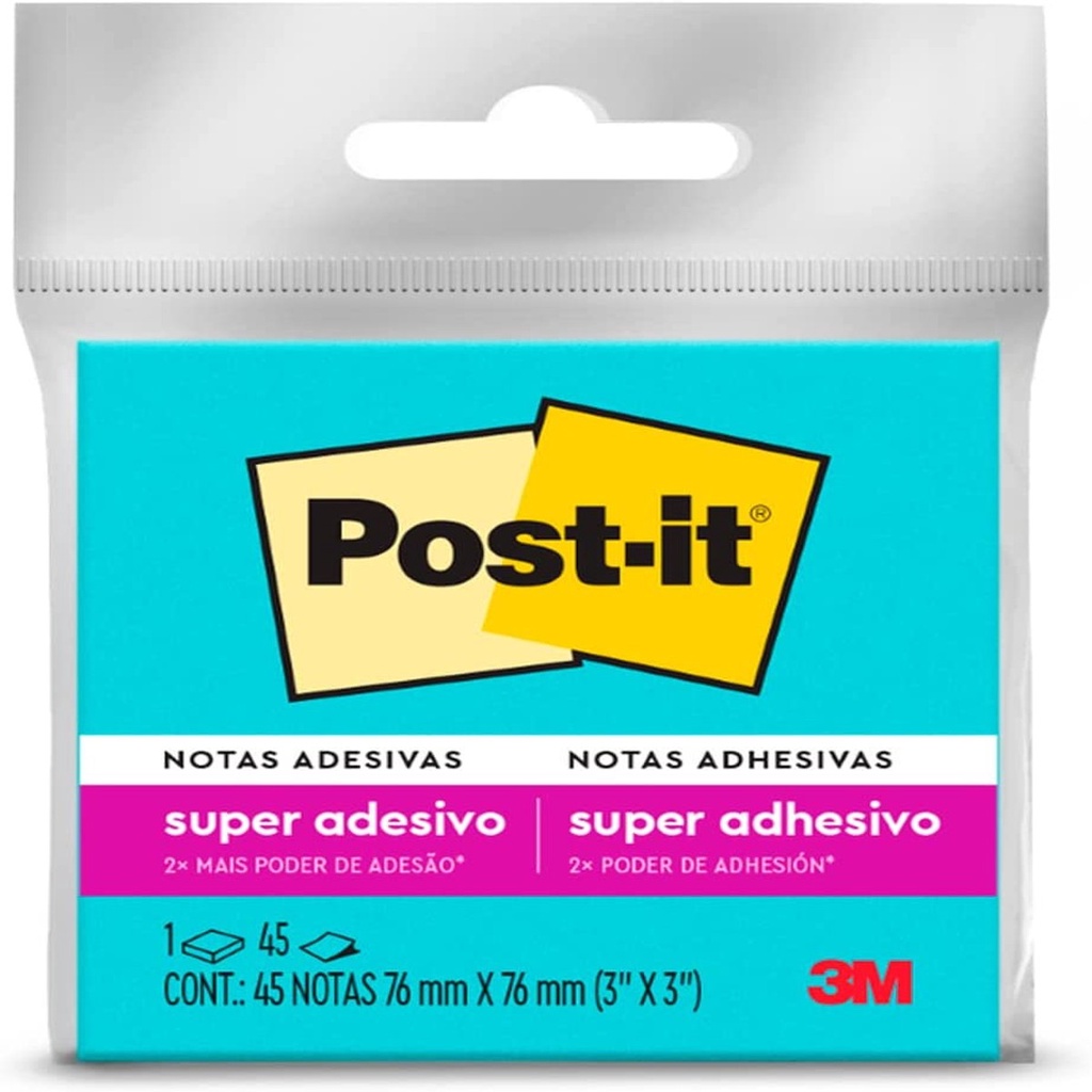 Bloco de Notas Super Adesivas Post-It 76mmx76mm com 45 Folhas | Shopee ...