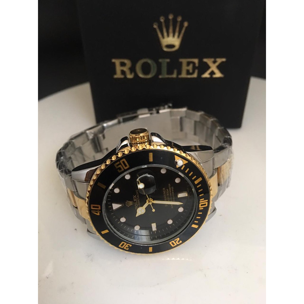 Relogio Rolex Prata Com Preto | Shopee Brasil