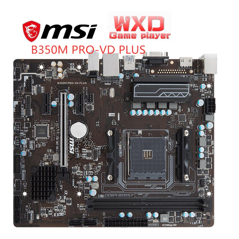 Para MSI B350M PRO-VD PLUS Soquete Placa-Mãe AM4 DDR4 AMD B450M B450M M ...