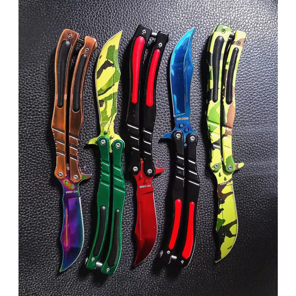 Canivete Faca Butterfly Borboleta dobrável Cs Go 420 aço afiada ...