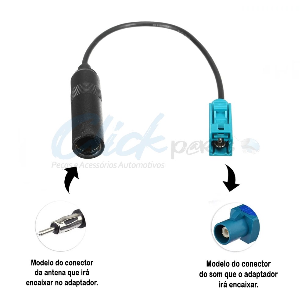 Plug Adaptador Antena Fêmea Mylink 1 E 2 Onix Spin Cobalt GM | Shopee ...