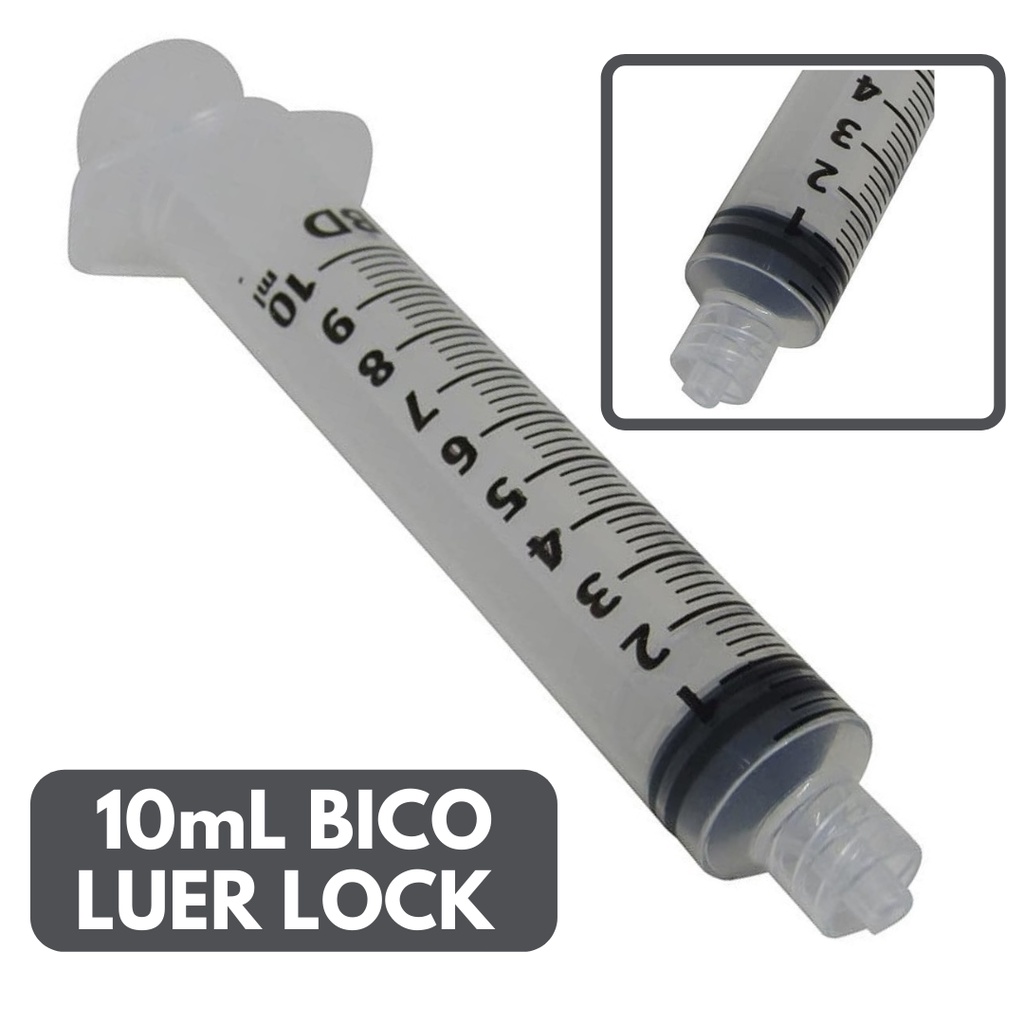 Seringa De 10ml Sem Agulha Luer Lock Marca BD 100 Unidades | Shopee Brasil