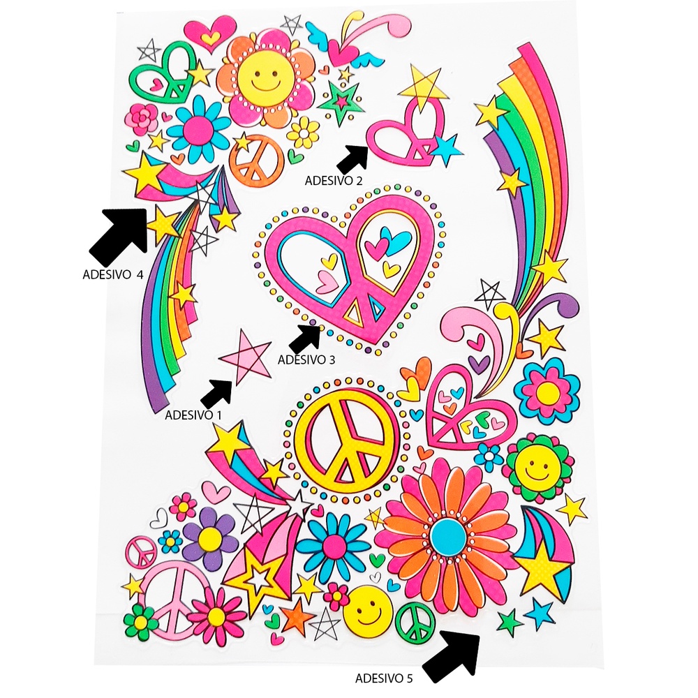 Adesivos Decorativos Para Parede Notebook Celular Geladeira Casa Flor ...