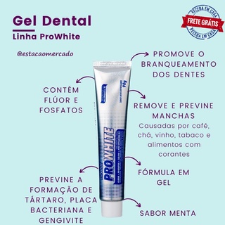 Gel Dental Clareador Pro White 90g | Shopee Brasil