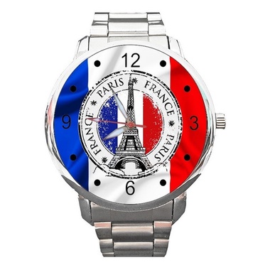 Relógio Personalizado França Frances | Shopee Brasil
