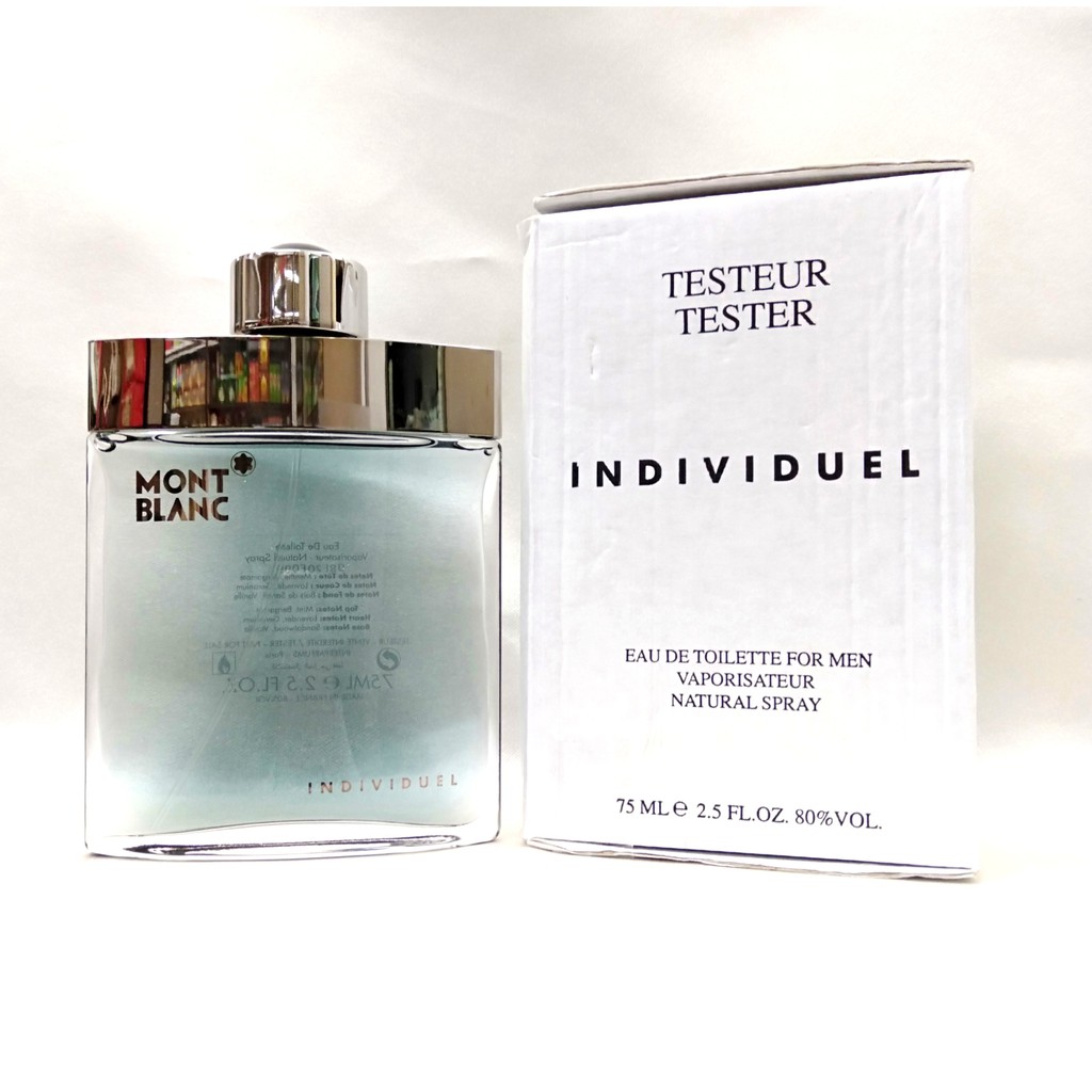 Perfume Mont Blanc Individuel EDT 75ml Caixa Branca Original Comprovado | Shopee Brasil