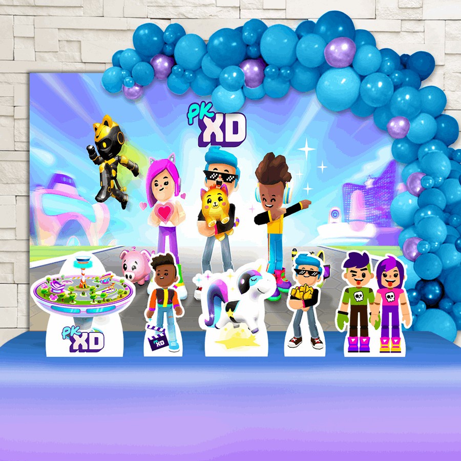Festa Aniversário Pk Xd Cenários Kit Ouro | Shopee Brasil