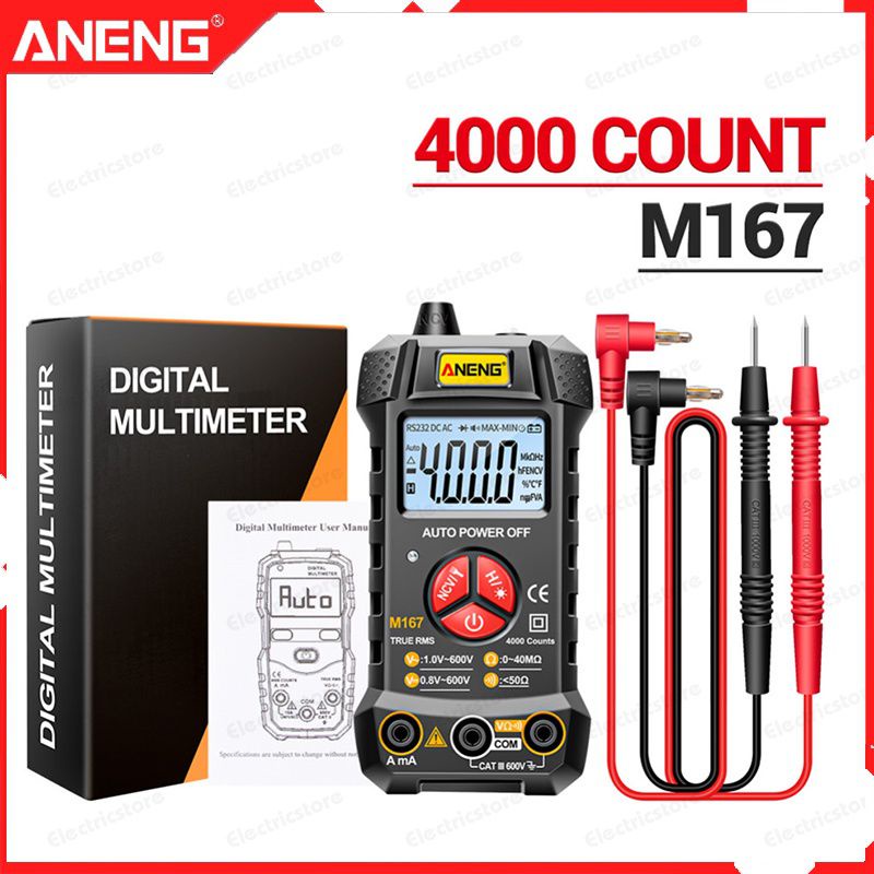 Aneng M167 Mini Multímetro Digital Ac/dc Instrumentos Elétricos Tester ...