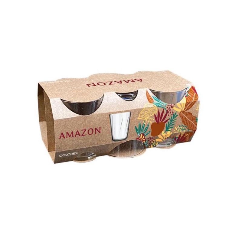 Conjunto De Copo De Vidro Amazon 190 ML | Shopee Brasil