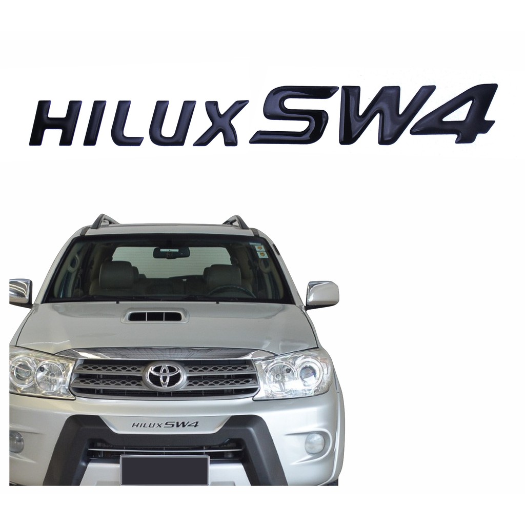 Adesivo Emblema Parachoque Hilux Sw4 Emblema Preto Resinado Relevo 3D ...