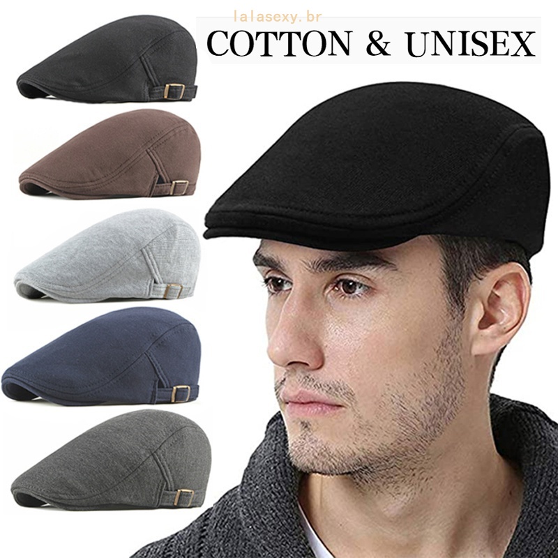 Boina De Algodão Masculina/Feminina Vintage/Newsboy/Gatsby - Escorrega ...