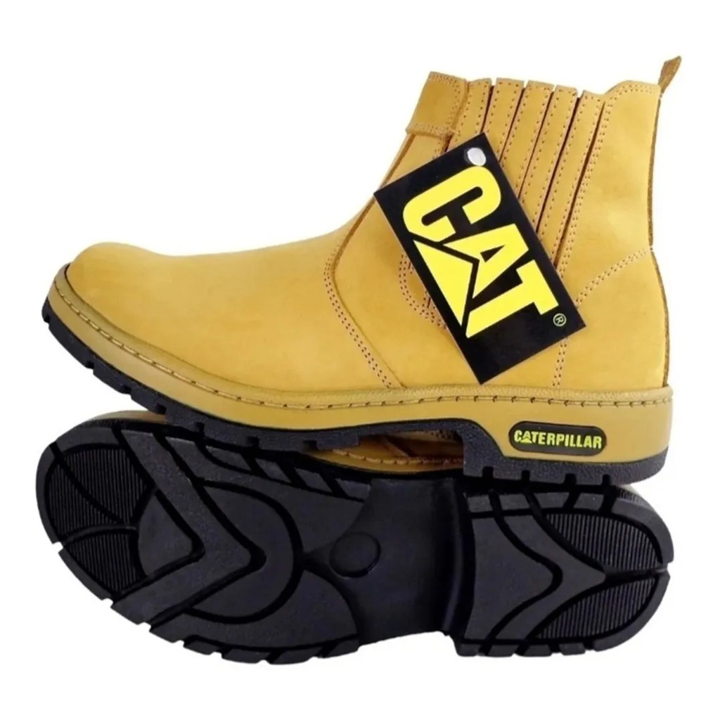 Botina Caterpillar Cat Resistente Bota Butina Couro Legitimo Trabalho ...