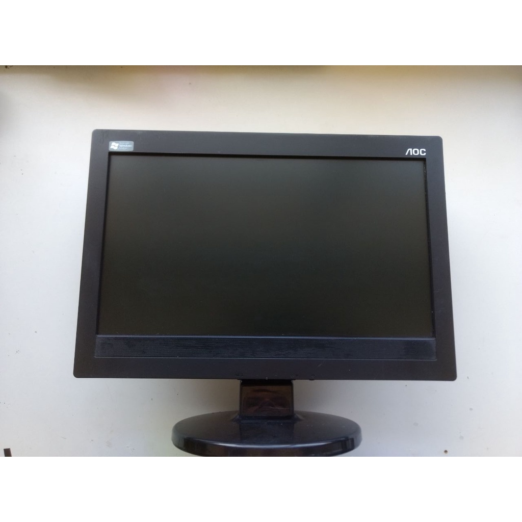 monitor aoc 519sw 15 pol widescreen perfeito com garantia de 3 meses