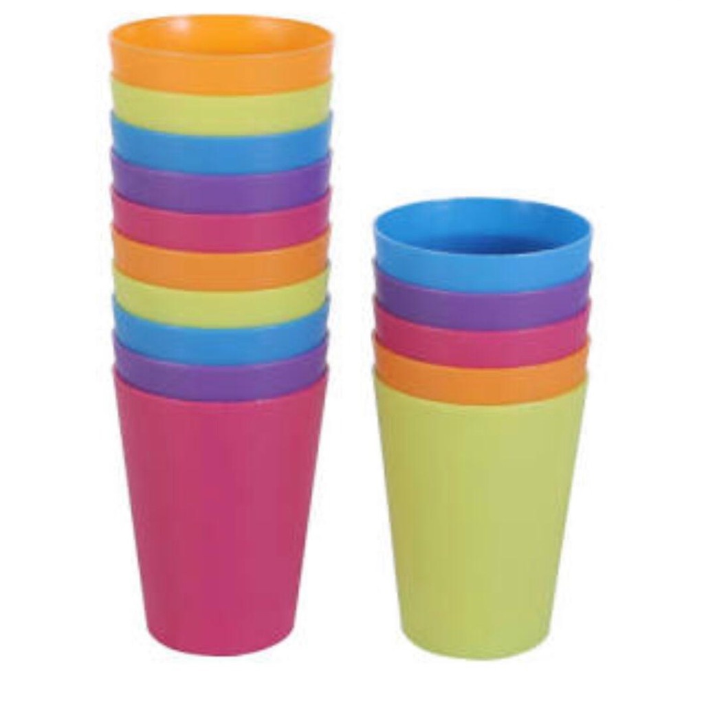 COPOS COLORIDOS PLASTICOS REUTILIZAVEIS | Shopee Brasil