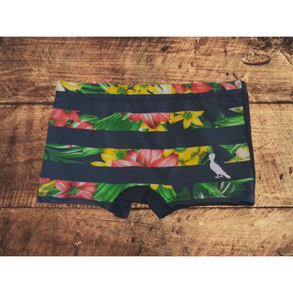 Sunga box estampada cores menino praia piscina infantil passeio ...