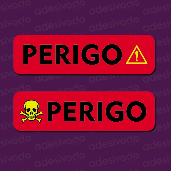 Adesivo de Perigo 0625 | Shopee Brasil