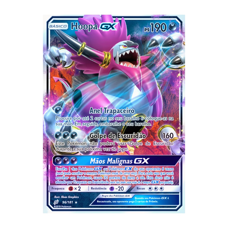 Carta Pokémon Mítico Hoopa GX União de Aliados | Shopee Brasil