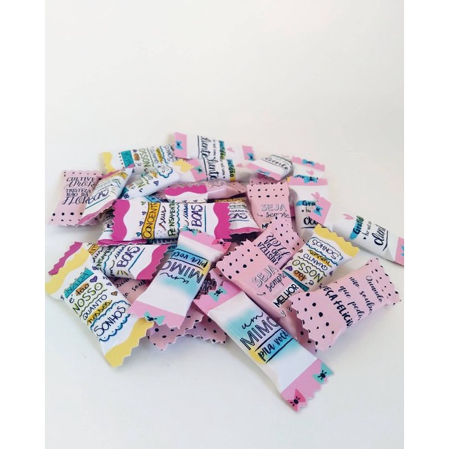 100 Balinhas personalizadas com FRASES / Mimo para seus clientes ...