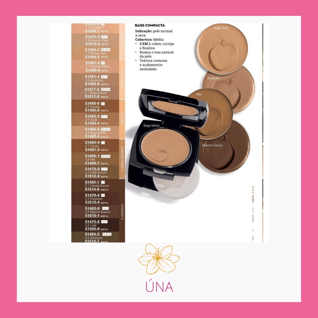 Base Compacta Avon 3 em 1 FPS 15 - 9g Completa ou Refil | Shopee Brasil