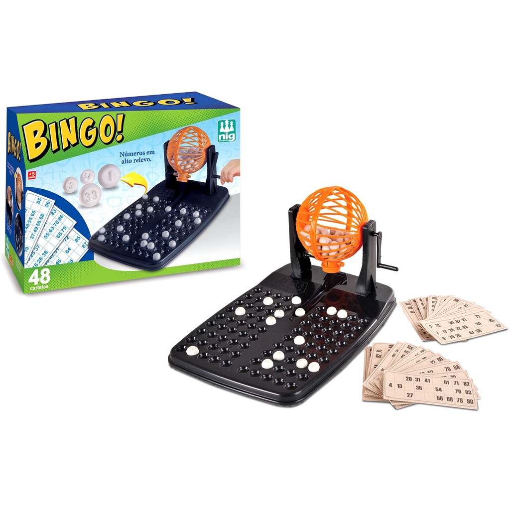 Brinquedo Jogo De Bingo 48 Cartelas Infantil Nig Brinquedos | Shopee Brasil