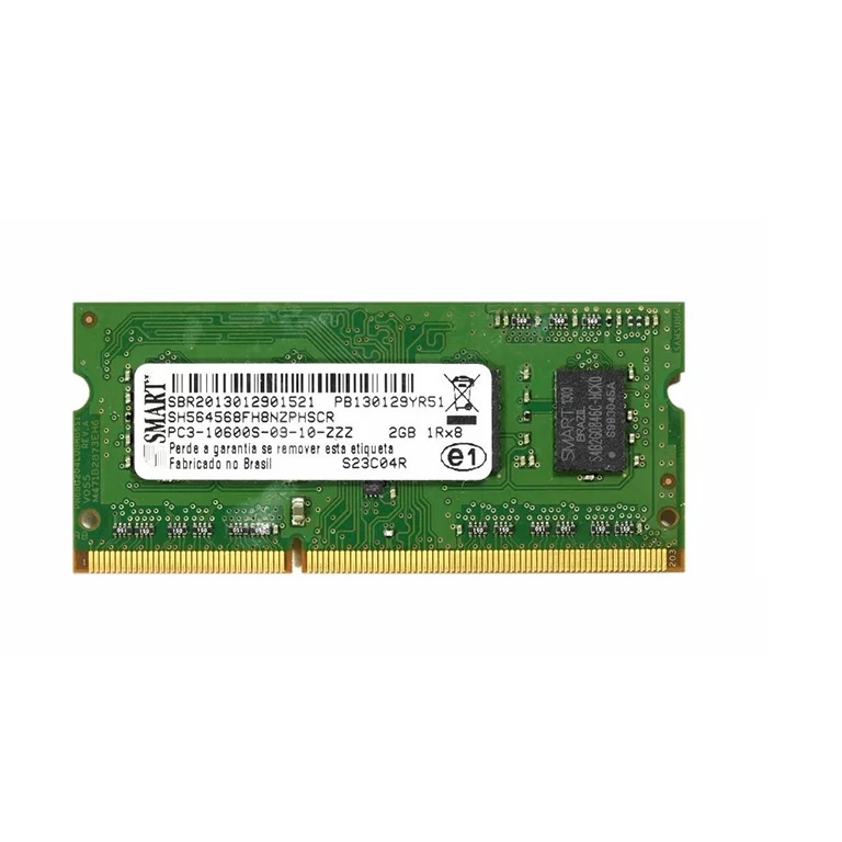 Mem ria Smart Para Notebook 2gb Ddr3 Pc3 10600s 09 10 ZZZ 1333mhz dell