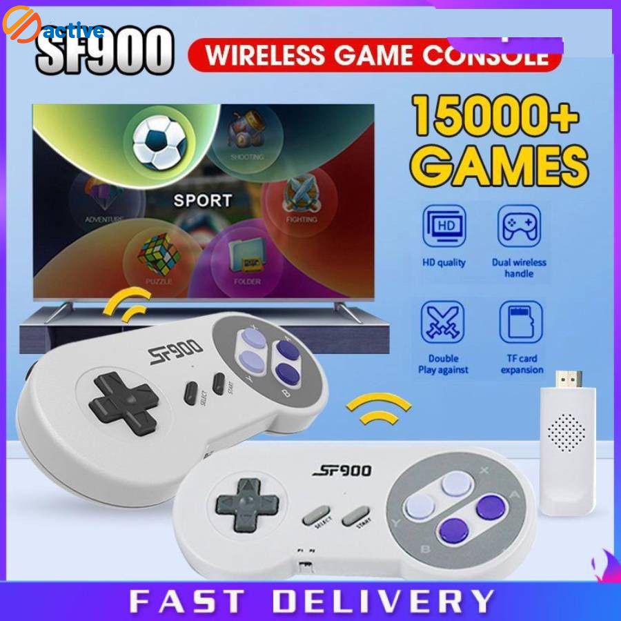 New Retro Video Game 2 Sf900 Super Nintendo 1500 Jogos Controladores ...