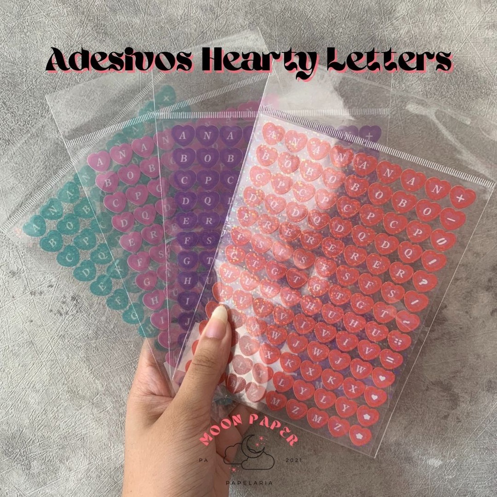 Adesivos Hearty Letters | Shopee Brasil