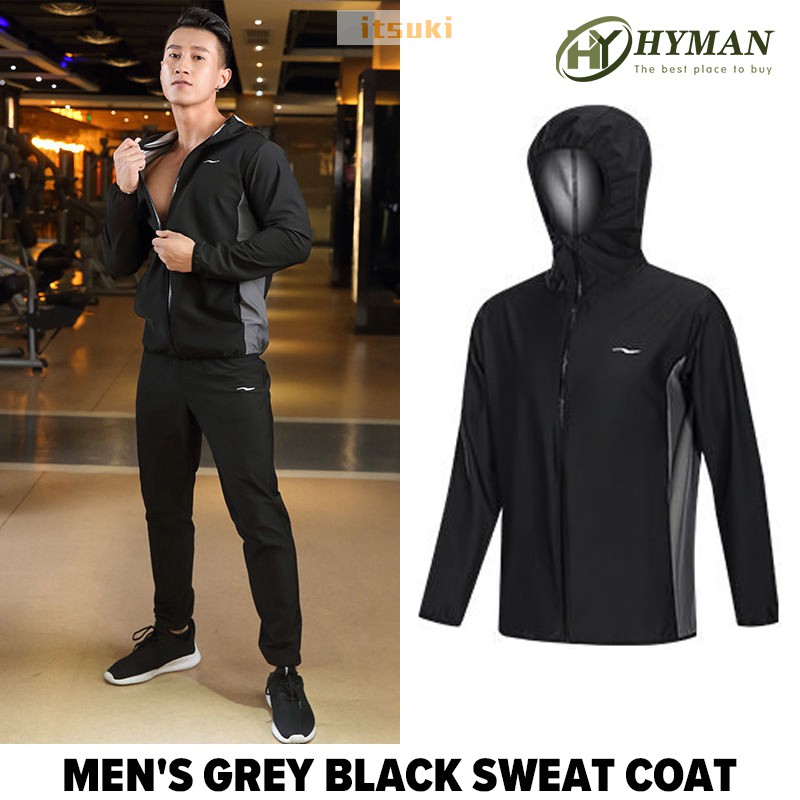 Ready Stock Fitness weight loss Sauna Suit Sweat Suit for men fast ...