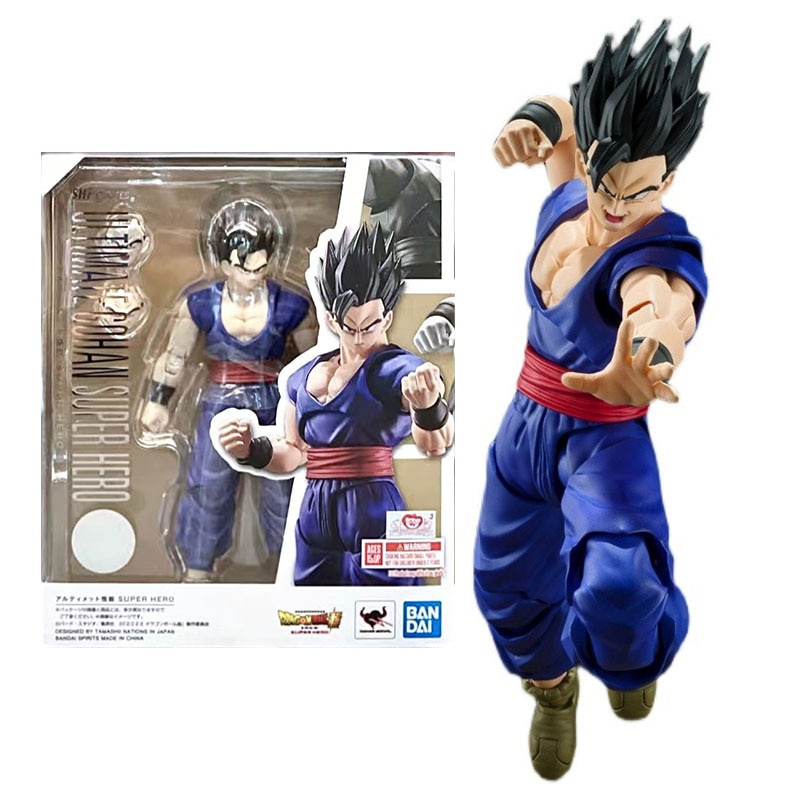 Bandai Genuine Dragon Ball Anime Figure Shf Super Hero Son Gohan ...