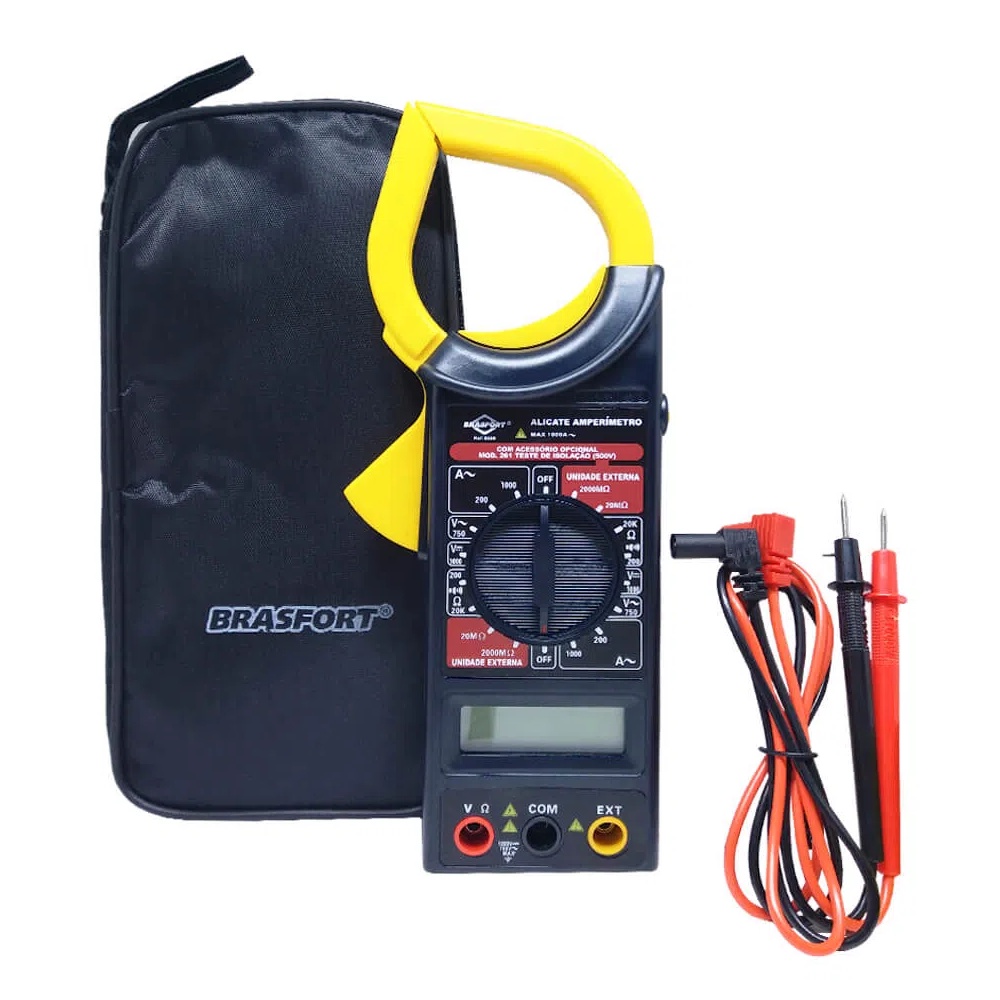 Alicate amperímetro digital Brasfort com Medição de corrente alternada ...