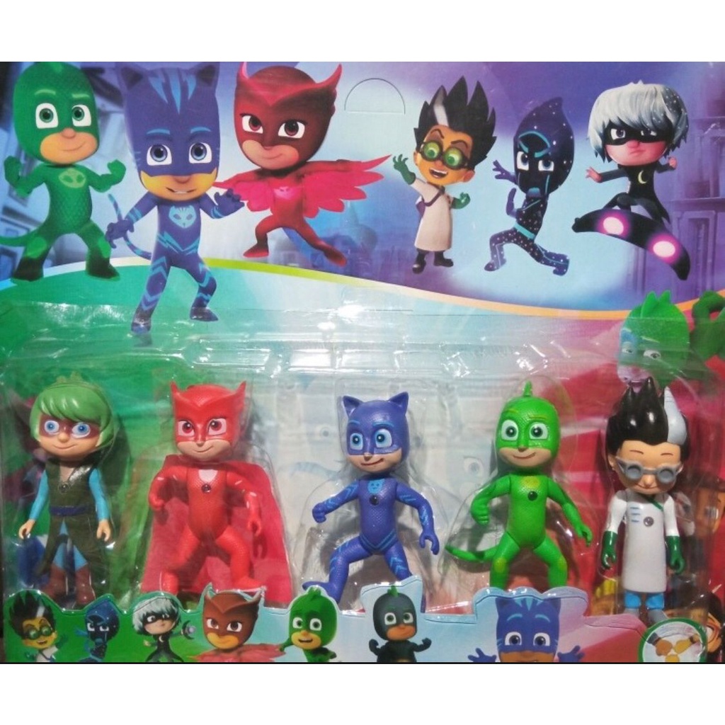 Kit pj masks infantil com 5 personagens articulados exclusivo | Shopee ...