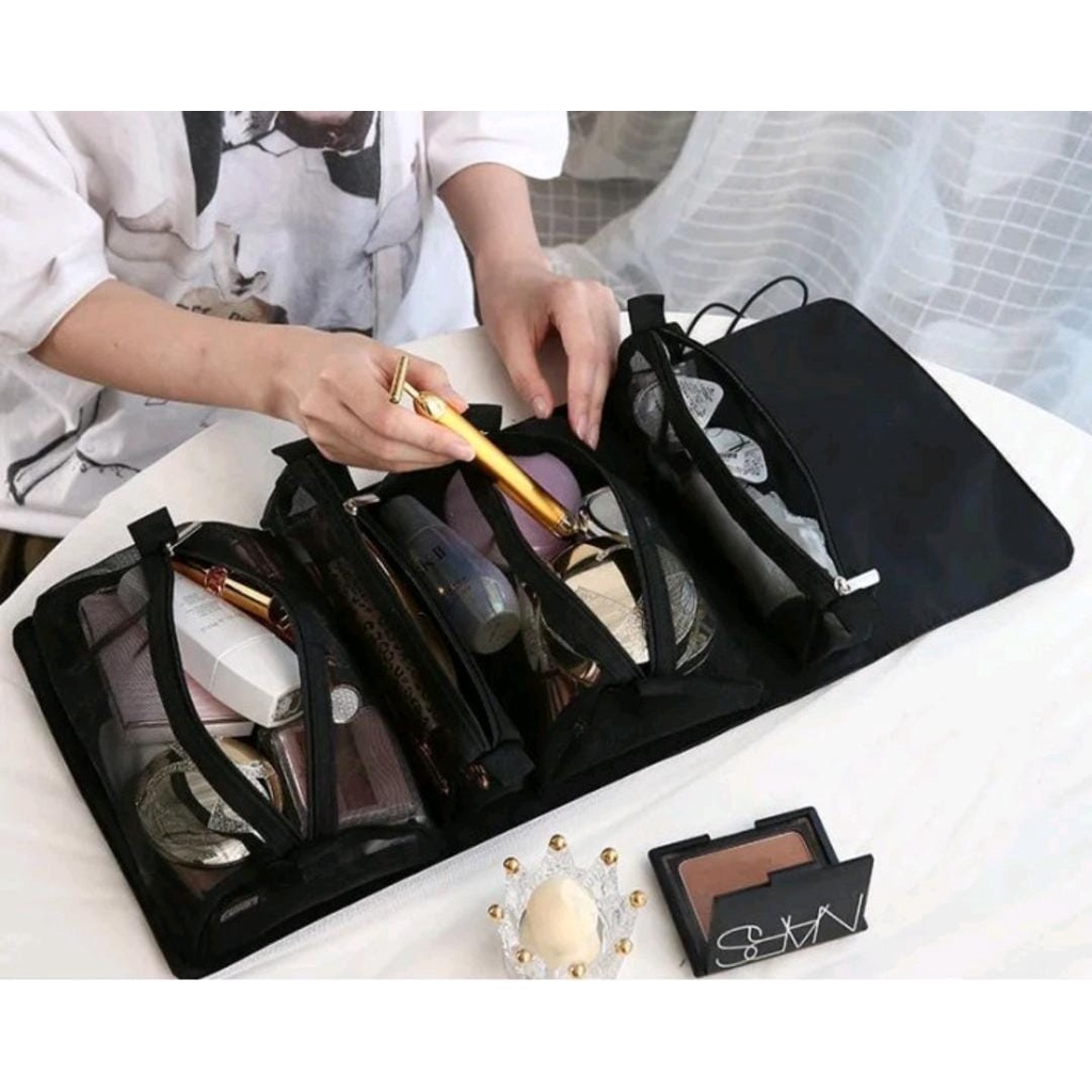 Necessaire Bolsa Feminina Porta Maquiagem Divisórias Viagem Shopee Brasil