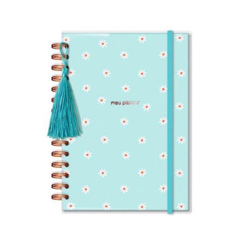 Planner Permanente Médio Margaridas Azul | Shopee Brasil