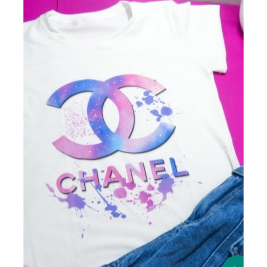 CAMISETA T-SHIRT FEMININA "CHANNEL" | Shopee Brasil