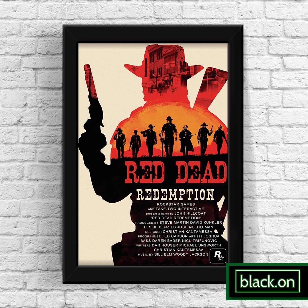 Quadro Com Moldura Poster Decorativo Game Geek Jogo Red Dead Redemption ...