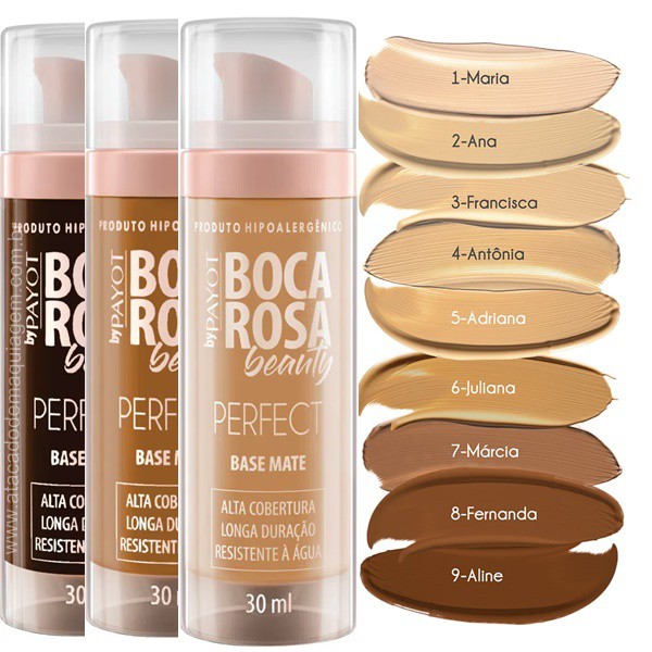 Base Boca Rosa BY Payot Bianca todas as cores disponiveis | Shopee Brasil