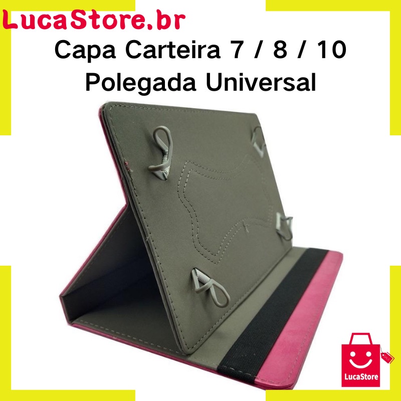 Capa Carteira Para Tablet 7 / 8 / 10 Polegadas Universal Compativel ...