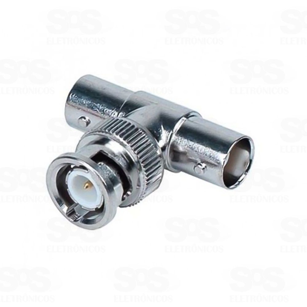 Conector Emenda Bnc T (1 Macho 2 Femea) Para Cftv | Shopee Brasil