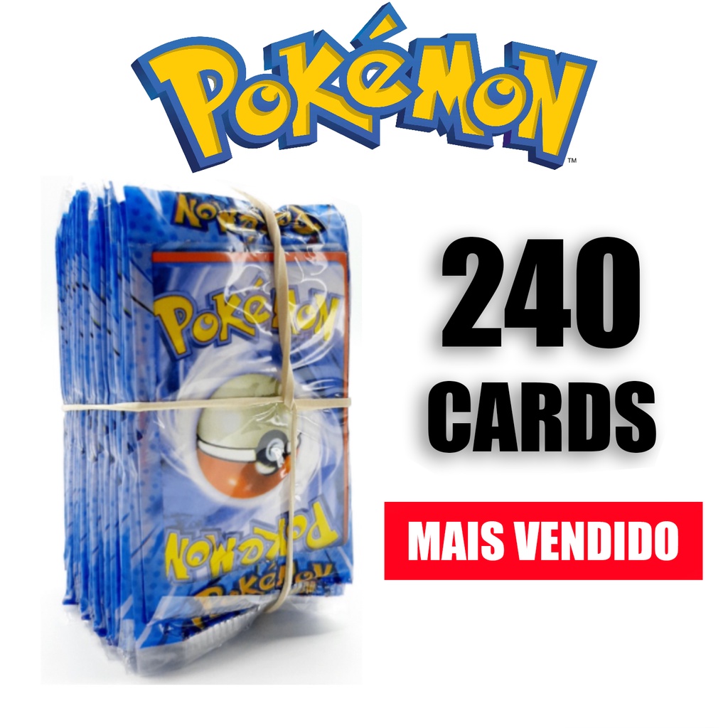240 Cartas Pokémon - 24 pacotinhos | Shopee Brasil