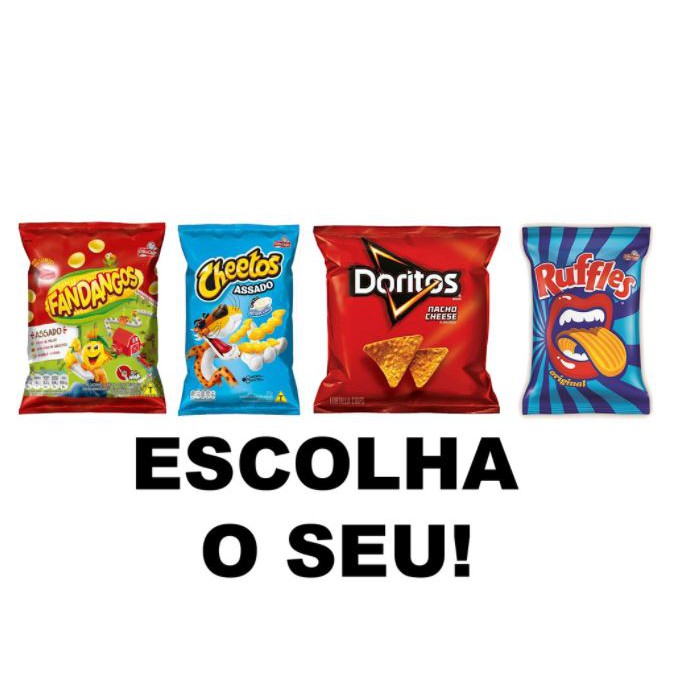 Mini Biscoitos Salgadinho Fandangos Cheetos Ruffles Doritos | Shopee Brasil
