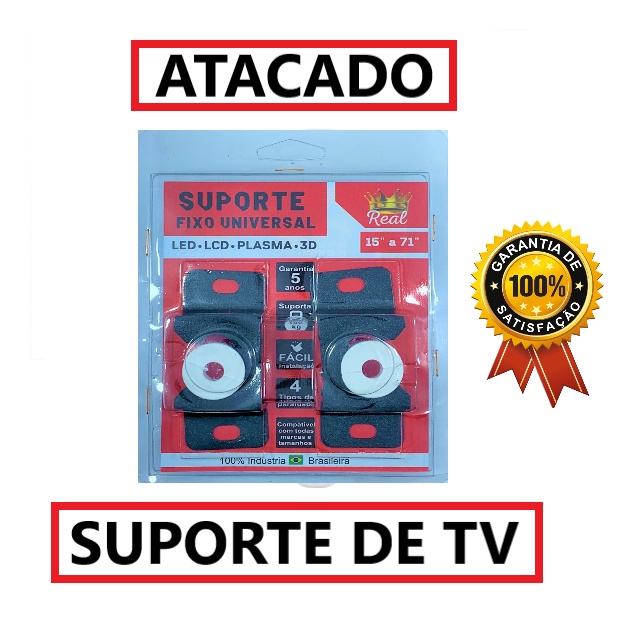 Suporte Tv Universal Lcd E Led ( 15" A 71" polegadas ) | Shopee Brasil