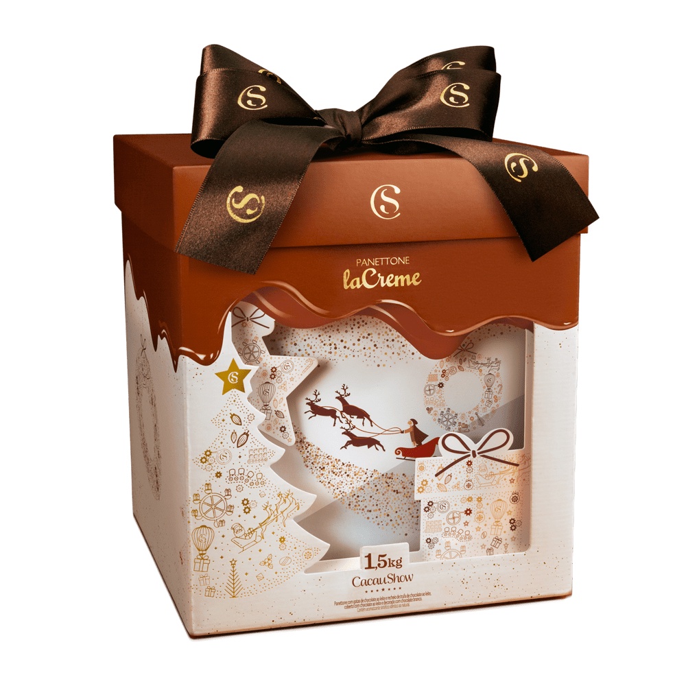 Chocotone Lacreme Especial 1,5kg Cacau Show Trufado Lacreme e Gotas de ...
