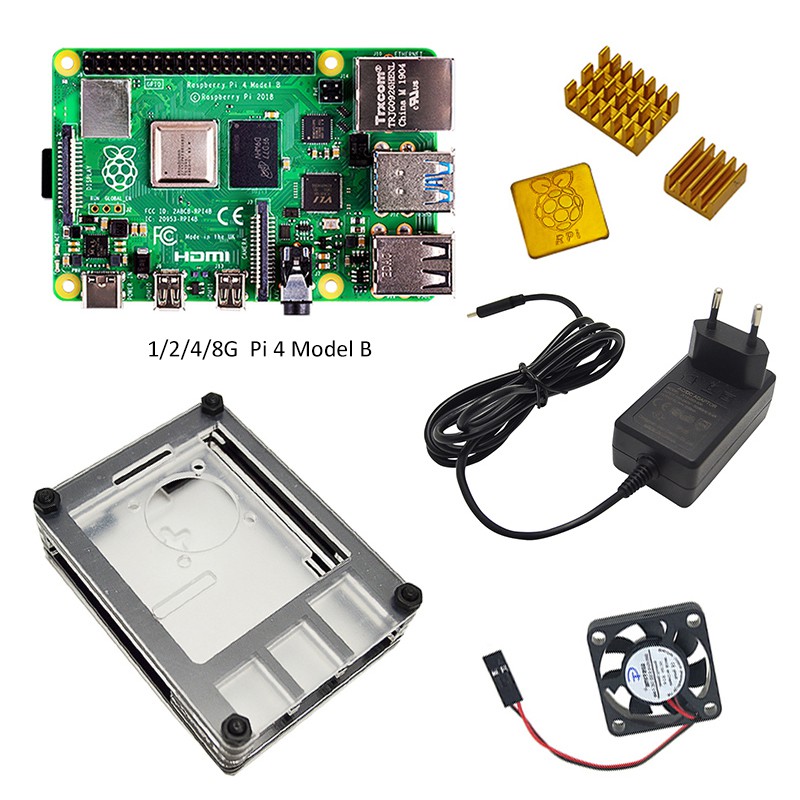 Official 1G/2G/4G/8G Raspberry Pi 4 Model B Development Board Kit with ...