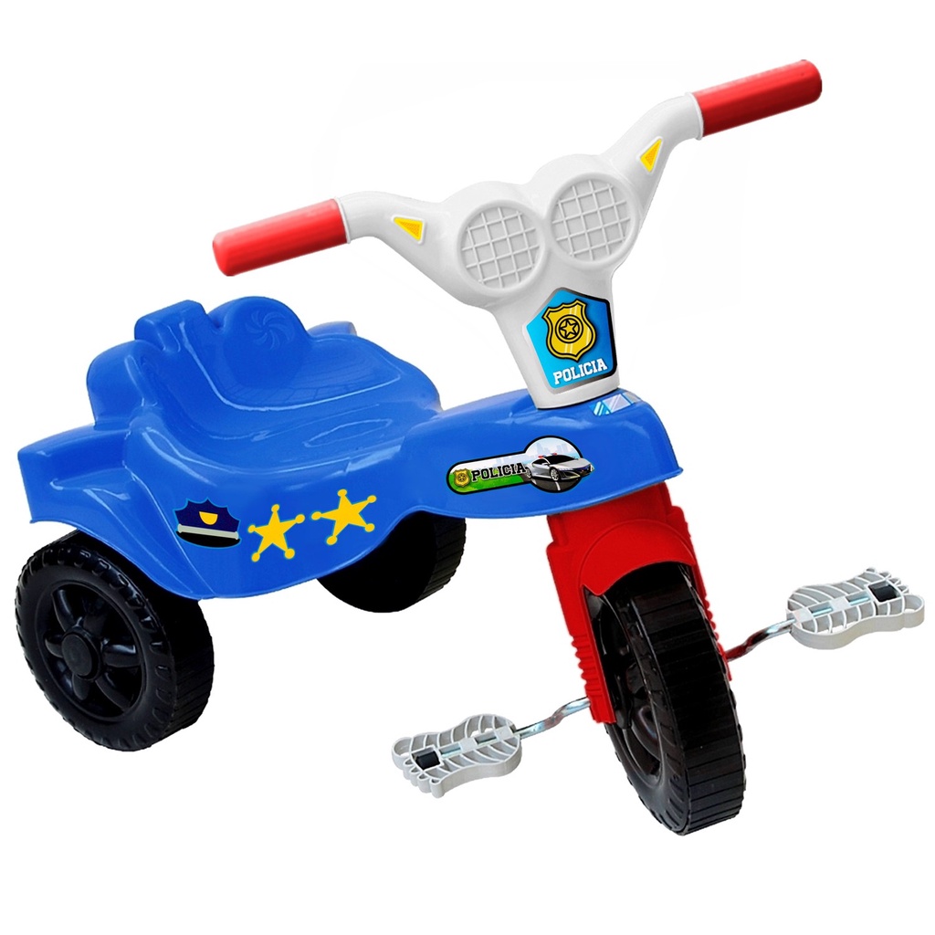 Triciclo Velotrol Infantil Menino Policial Azul Kepler | Shopee Brasil