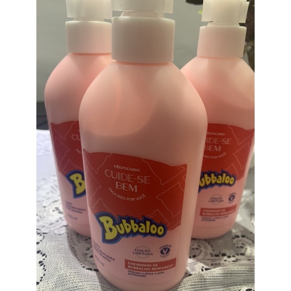 Bubbaloo morango/hidratante/Morango/400 ml. | Shopee Brasil Bubbaloo morango/hidratante/Morango/400 ml. | Shopee Brasil